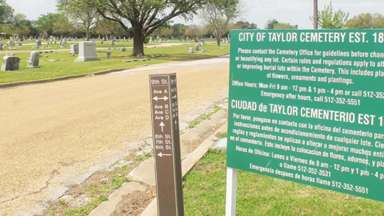 Cemetery work begins Saturday