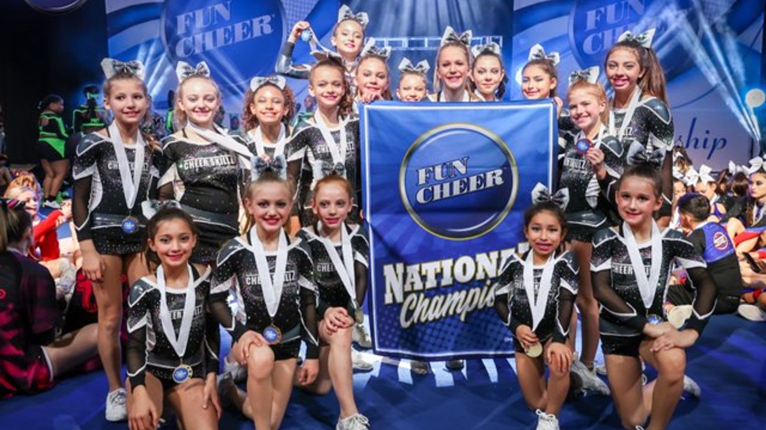 Cheer team flexes Skillz