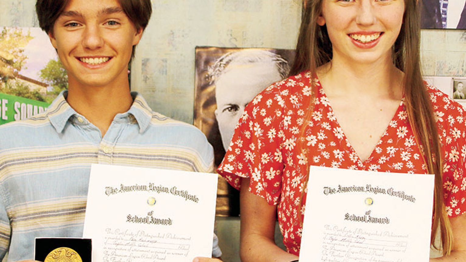 LEGION AWARDS TOP 8TH GRADERS