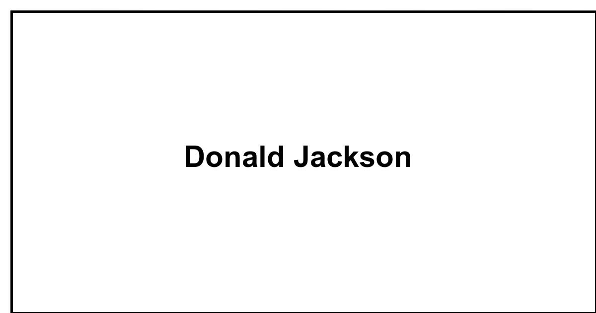Obituary: Donald Jackson