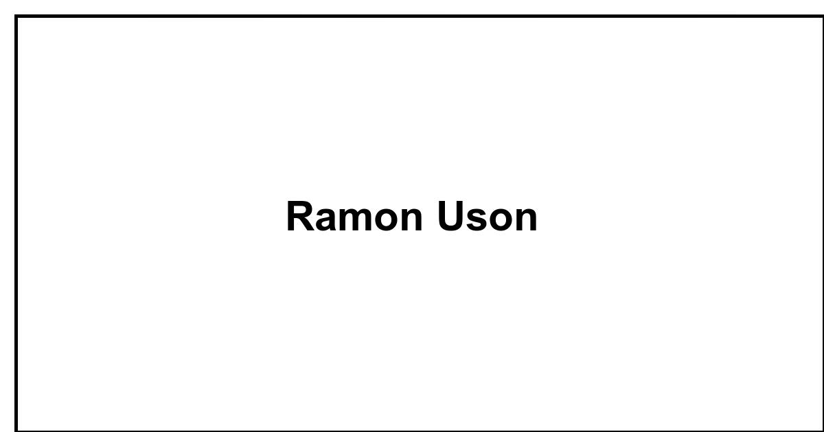 Obituary: Ramon Uson